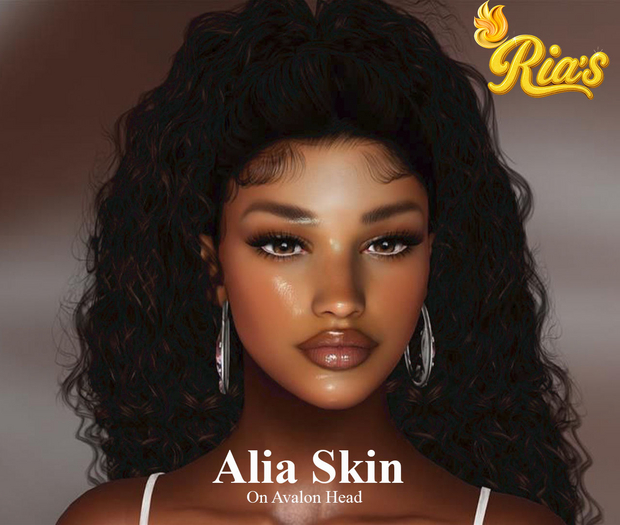 Second Life Marketplace - Ria's - Alia Skin Ebony Tone